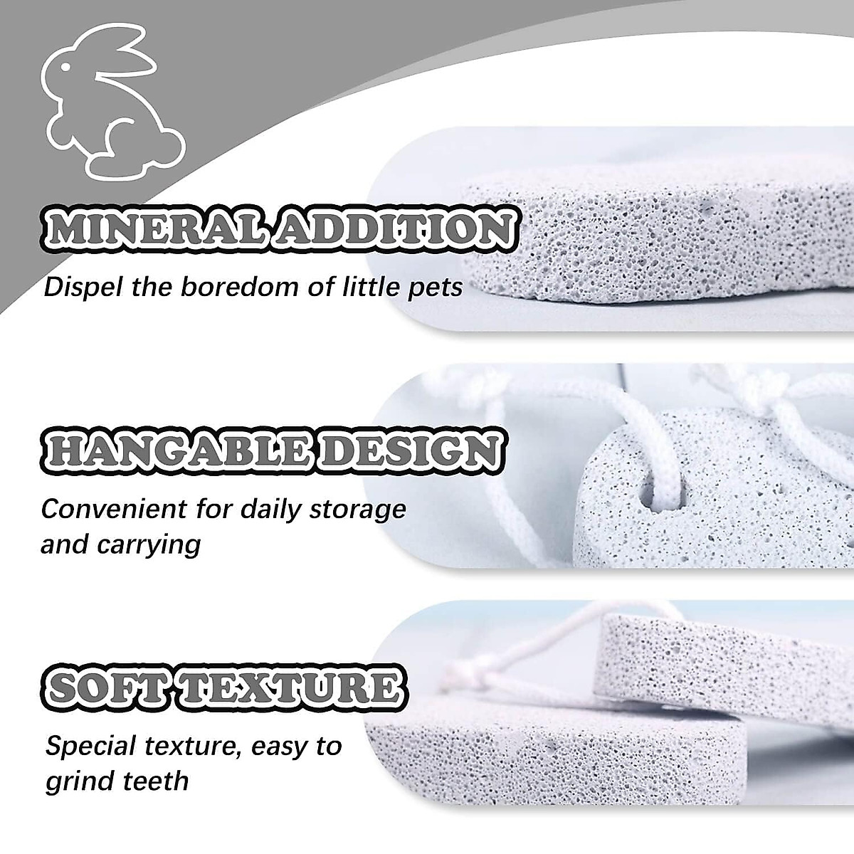 YOLAGGOY Small Animal Hay Feeder, 2 Holes Hanging Rabbit Hay Feeder Bag for Rabbit Small Animal Chinchilla with 1 Grind Teeth Stone(Strawberry)