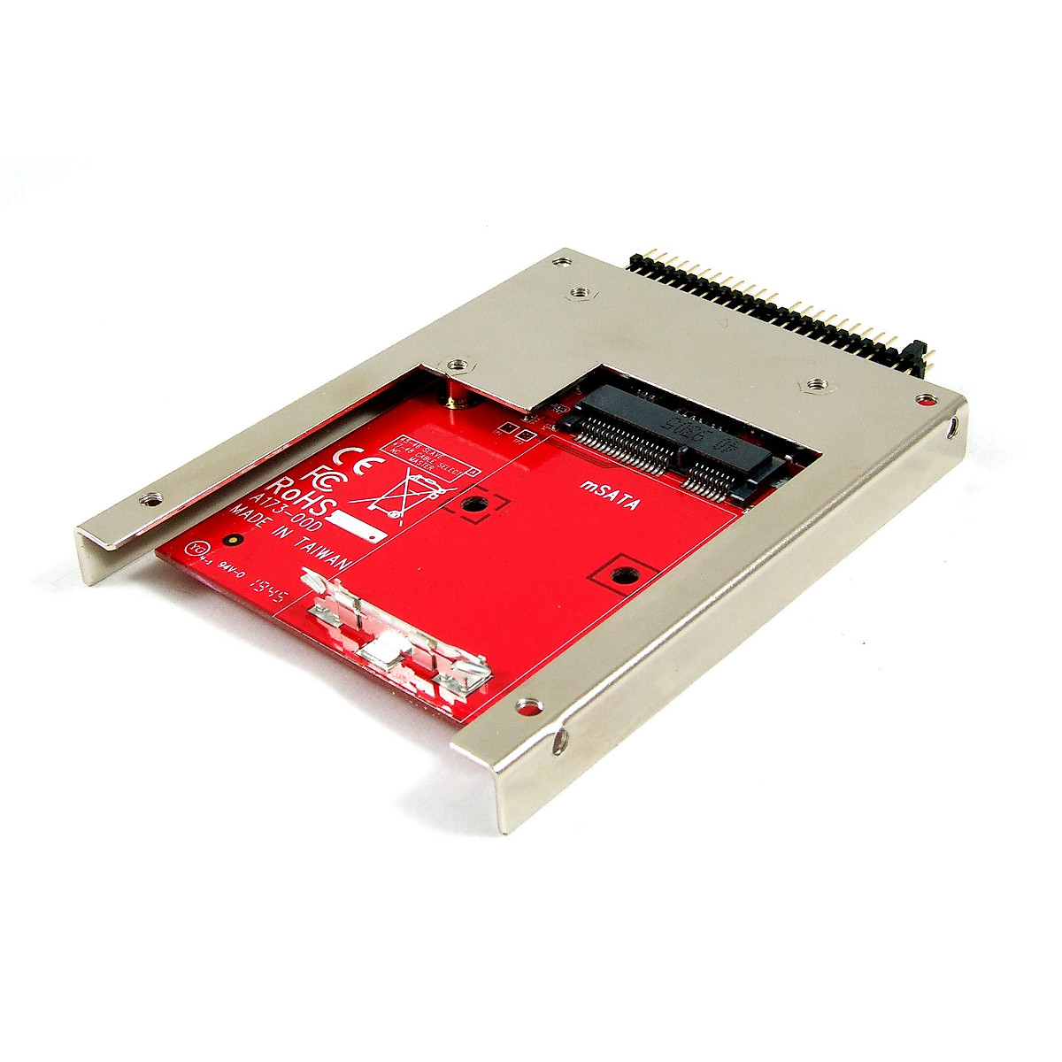 Ableconn IIDE-MSAT mSATA SSD to 2.5-Inch IDE Adapter Converter with Aluminum Frame Bracket - Latch and Retain mSATA SSD as 9.5mm 2.5" IDE SSD Drive