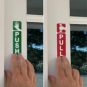 SmartSign "Pull/Push" Kit of 2 Anodized Signs | 1.5" x 5" Aluminum