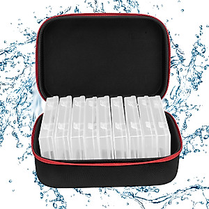 NIFUYOP Photo Storage Box 4x6 with Hard Carying Case, 9 Inner Photo Organizers and Storage, Transparent Plastic Photo Storage Containers, Picture Organizers Boxes, Photo and Craft Keeper Storage Box