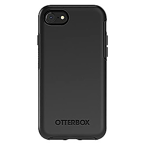 OtterBox Symmetry Series Case for iPhone SE 3rd Gen (2022), iPhone SE 2nd (2020), iPhone 8, iPhone 7 (NOT Plus) w/Tempered Glass Screen Protector, Bundle - Bulk Packaging - Black