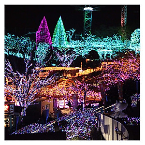 ZBM--ZBM Solar LED Fairy String Lights Outdoor, (100 LED~500 LED 8 Modes) 12m Copper Wire Solar Garden Lights Waterproof For Halloween Christmas Tree Garden Home Wedding Party Rope Lights luces de had