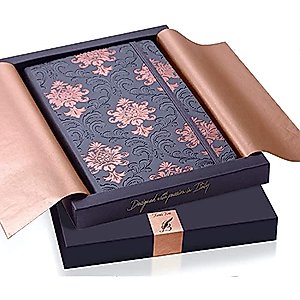 Exclusive Writing Journal for Women and Men - Handmade in Italy with Ivory Paper - Vintage Travel Diary Notebook for Daily Notes, Dreams or Planning - Perfect for a Traveler, Writer (BAROQUE)