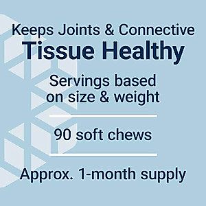 Life Extension Dog Hip & Joints - Dog Health Supplement for Joint Health and Joint Comfort - Glucosamine, MSM, Pea, Beef Flavor - 90 Soft Chews