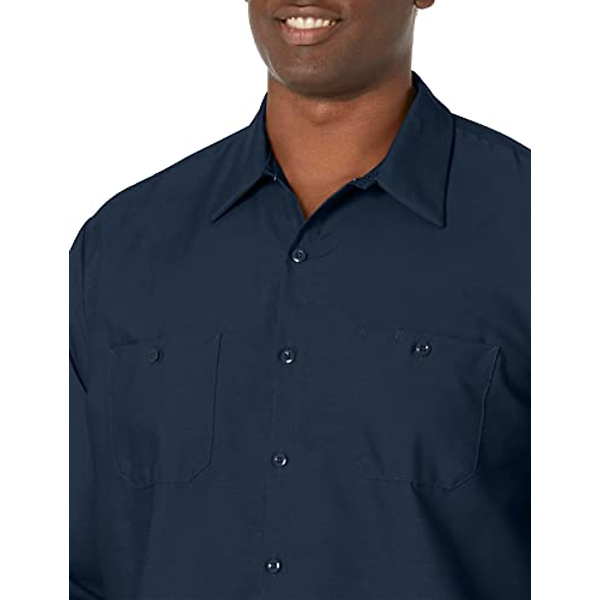 Red Kap Men's Size Industrial Work Shirt, Regular Fit, Long Sleeve, Navy, 3X-Large/Tall