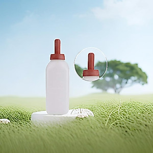 Zerodis 2L Calf Milk Feeder Milk Bottle Cups Nursing Calf Cow Feeding Bottle Without Handle Screw Set Milking Feeding Replacement