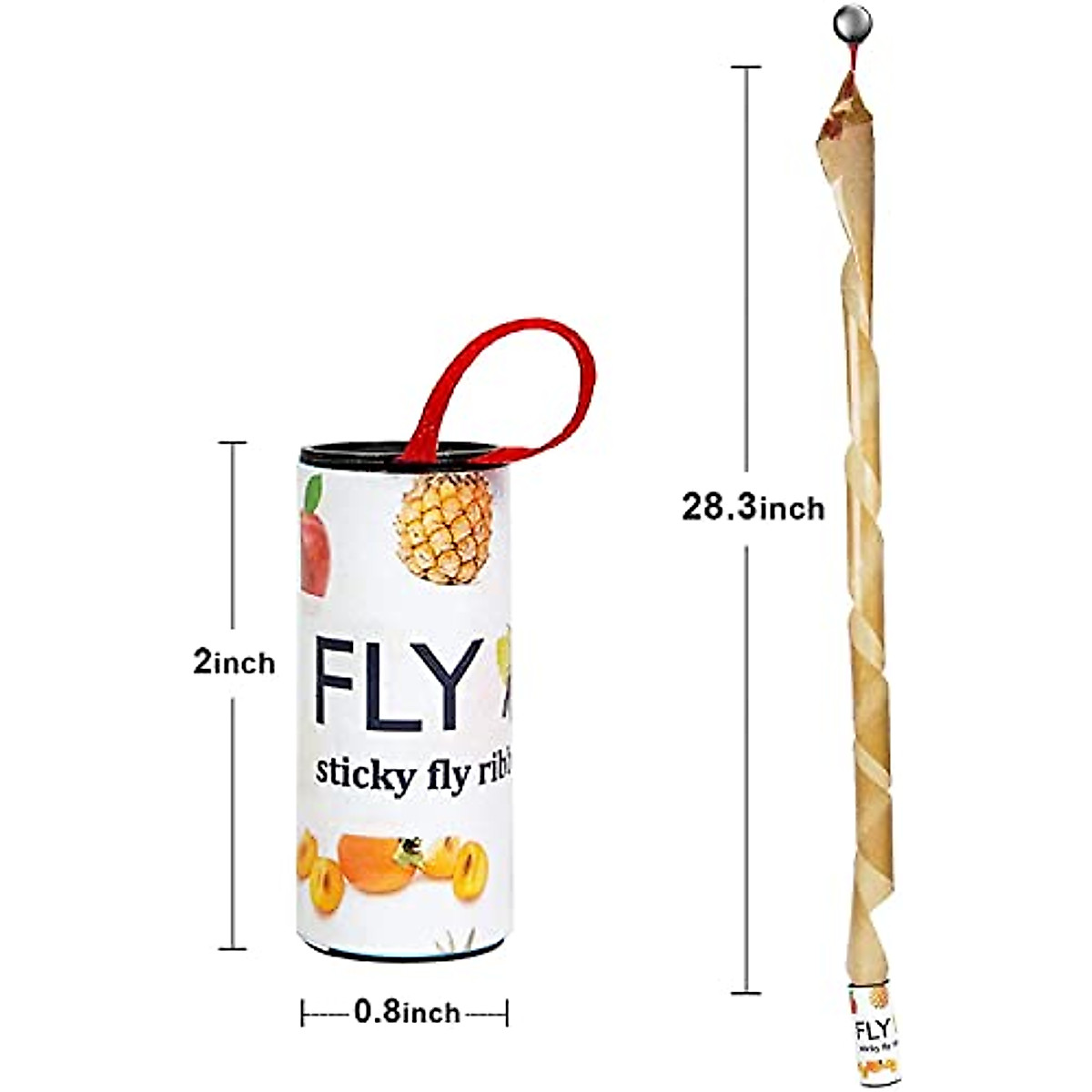Stingmon 20 Rolls Sticky Fly Strips, Fly Traps for Indoor, Fly Traps Outdoor, Fruit Fly Glue Traps, Fly Ribbon Fly Paper Fly Tape Fly Catcher Killer for Gnat