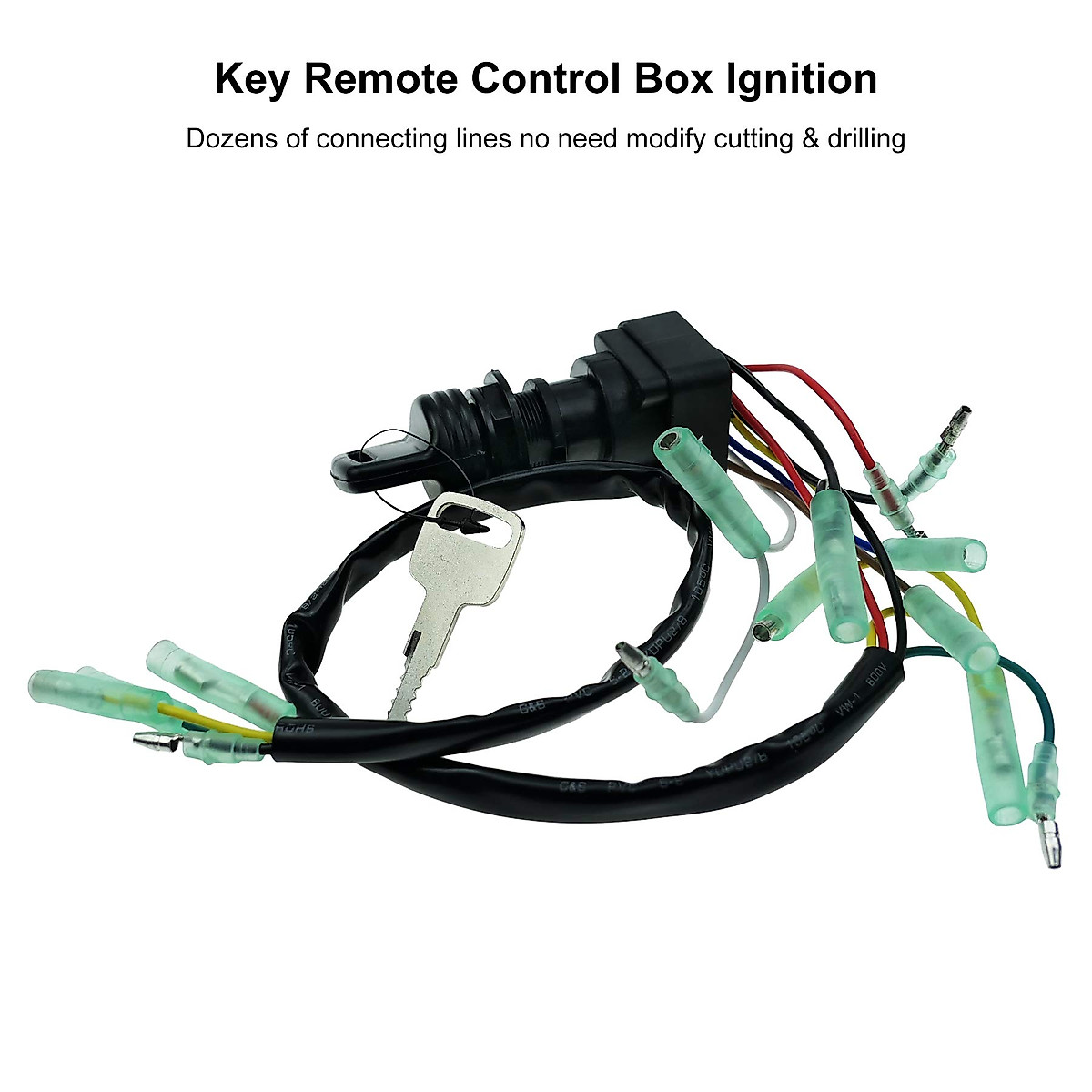 Ignition Switch Assembly Fits for Yamaha Outboard Motors, 703-82510-44-00 703-82510-43-00 703-82510-42-00 703-82510-11-00, Main Key Remote Control Box Ignition