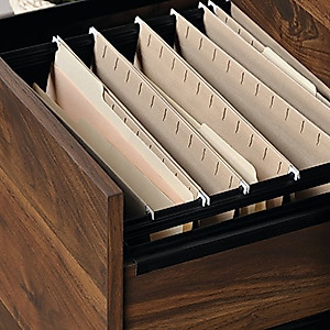 Sauder 2 tier Harvey Park Narrow Bookcase, Grand Walnut finish