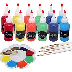 Belinlen 12 Pack 4-Ounce Empty Plastic Squeeze Bottles with Red Tip Caps Multipurpose Squirt Bottle