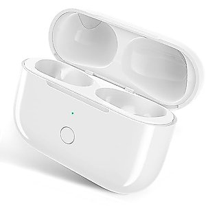 Wireless Charging Case Replacement for AirPods Pro, Wired Charger Case Only Compatible with AirPods Pro 1st & 2nd Gen, 660 mAh Built-in Battery, Support Pairing & Sync Button(Earbuds Not Included)