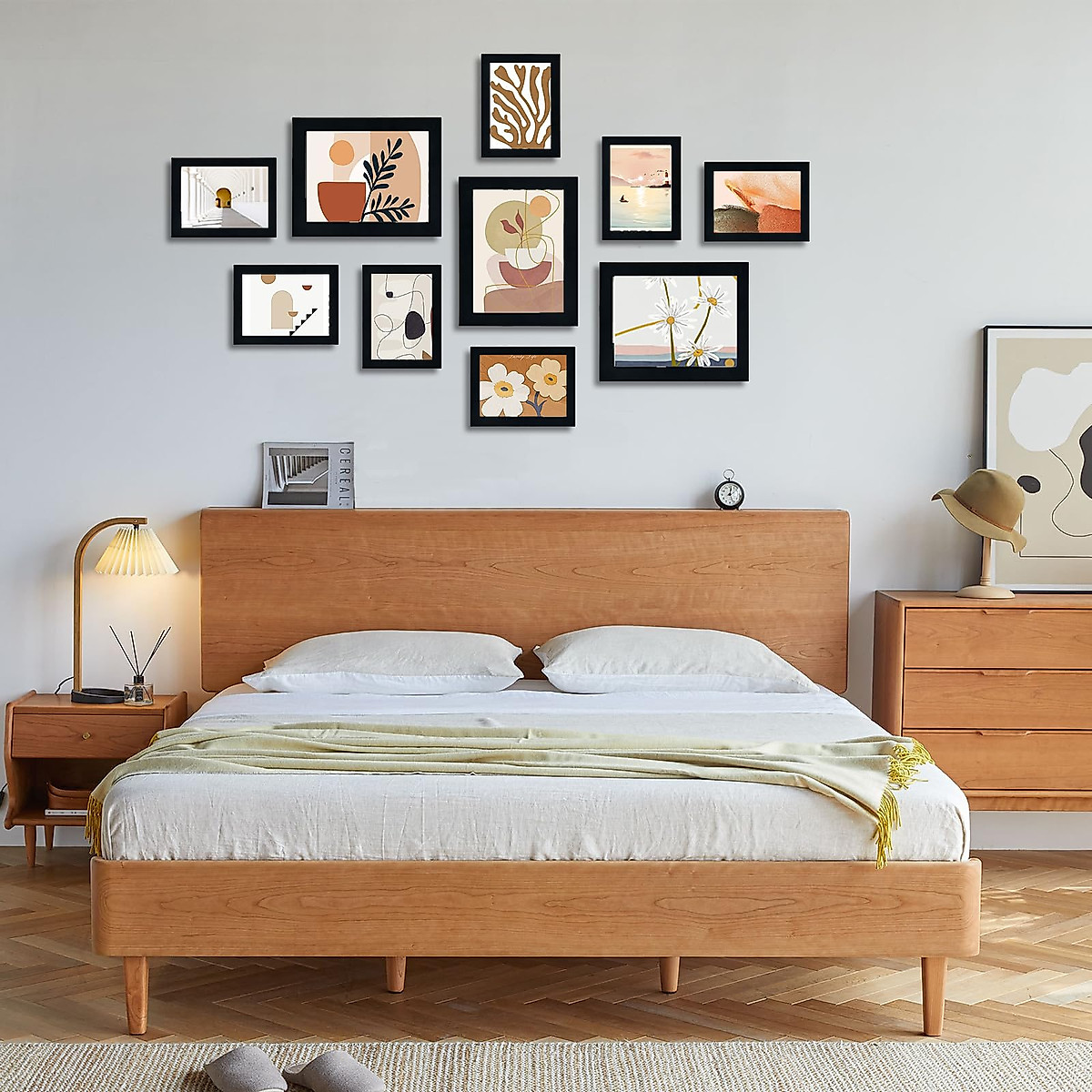 4x6 Picture Frame Set of 12, Photo Frame for 4x6 Pictures, Tabletop or Wall Mount Display Picture Frames for Prints, Photos, Paintings, Landscape and Kids Artwork (Black)