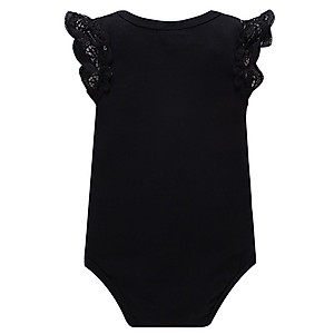 Yatong Baby Girls Bodysuit Baby Romper (18-24 Months, Black)