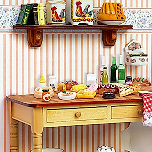 150 Pieces Miniature Food Dollhouse Miniature Food Drink Bottle Toy Assorted Pretend Foods Dollhouse Accessories Mixed Resin Kitchen Food Toy Hamburger Cake Ice Cream Pizza Bread for Adults Teenagers