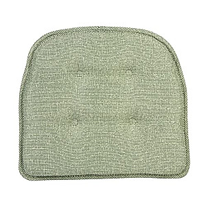 Klear Vu Omega Non-Slip Universal Chair Cushions for Dining Room, Kitchen and Office Use, U-Shaped Skid-Proof Seat Pad, 15x16 Inches, 4 Pack, 17 Celadon