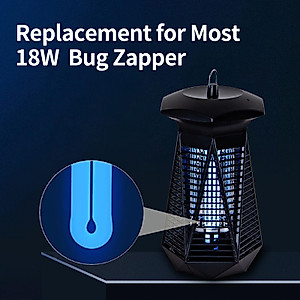 Bug Zapper Replacement Light Bulb for 18W Insect Attracting Lamp, 4-Pin, 18W Single H-Shaped Twin Tube Bulb for Outdoor Mosquito Zapper