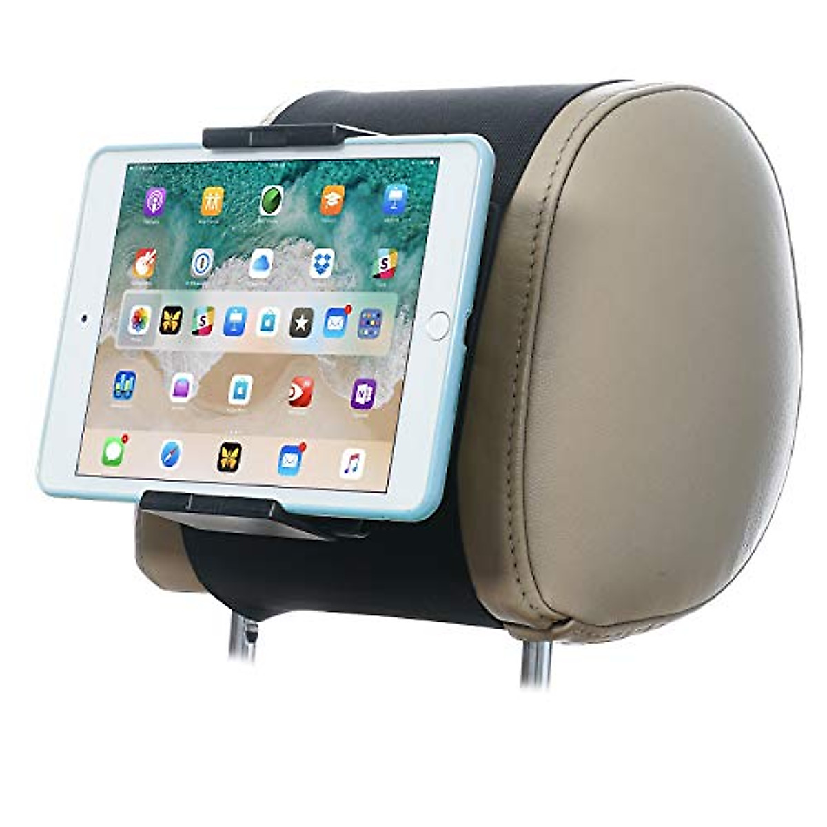 TFY Ninitendo Switch Car Mount Swivel Car Headrest Mount Holder for Game Machine Nintendo Switch and Other 5 to 10.5 Inch Phones and Tablets