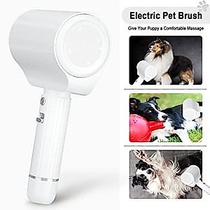 HOMREALM Electric Dog Brush For Long Haired Dogs Slicker Brush For Dogs Shedding High-Efficiency Pet Grooming Brush Easily Cleaning Eco-Friendly Portable Saves Time Energy my orders