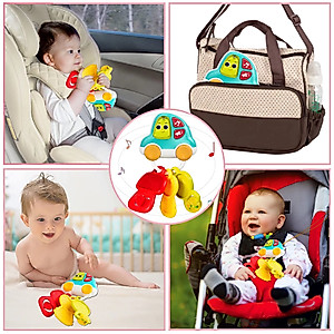Baby Toys 9-12 Months Baby Musical Toys Rattle Infant Toy for Toddler My First Car Keychain Light up Teething Toy for Baby Keys Baby Interactive Pretend Play Toy Kids Tactile Sensory Toy Gift for Baby