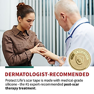 Medical-Grade Silicone Scar Tape Roll (1.6" x 118") Silicone Scar Sheets Keloid Bump Removal - Reusable Silicone Tape Scar Removal Strips, Scar Tape for Surgical Scars, C Section Scar Silicone Strips