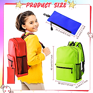 Silkfly 12 Pcs School Backpacks for Kids with 12 Zipper Pencil Pouch Lightweight Bookbags Bulk School Supplies(Bright Color)
