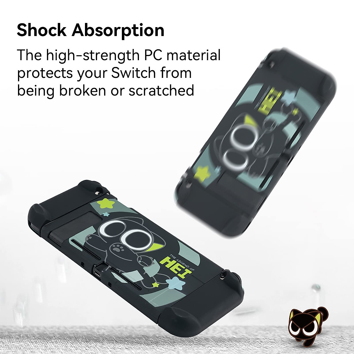 GeekShare Protective Case Slim Cover Case Compatible with Nintendo Switch and Joy-Con - Shock-Absorption and Anti-Scratch - The HEI Series