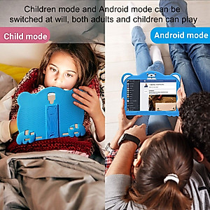 Tablets 10 Inch Android 9.0 Pie Tablet 3GB RAM+32GB ROM/128GB Dual SIM Dual 8MP Camera 8500mAh, 4G/ WiFi, Bluetooth, GPS Unlocked Tablet, IWaWa APP for Kids (Blue)