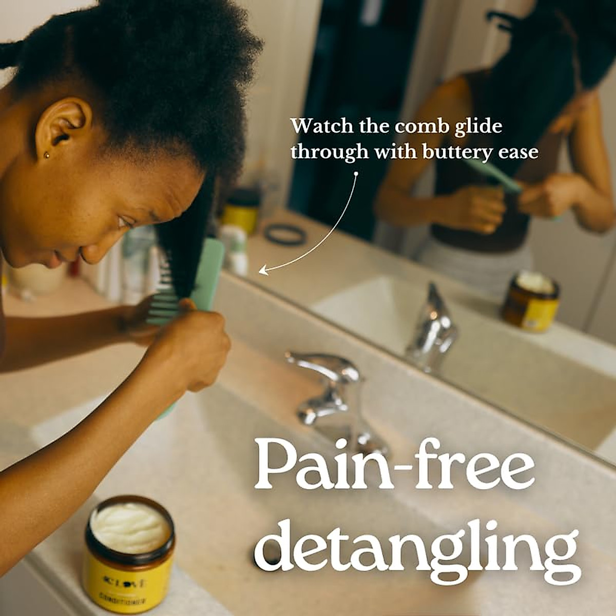 4ORCE OF NATURE 4C LOVE Dry Hair Moisturizer for Black Women | Shea Butter Leave-in Conditioner | Natural, Low Porosity, African American and Afro-Textured Hair