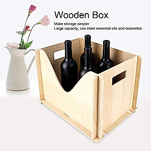 Yuehuam Unfinished Wooden Box Storage Organizer Wooden Box Craft Storage Box Container for DIY Craft Collectibles Arts Home Decor