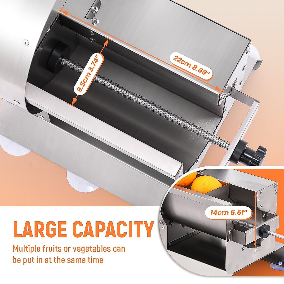 Newhai Electric Vegetable Slicer, Commercial Fruit Slicer 0-0.5'' Thickness Adjustable, Stainless Steel with Maual Mode & Complimentary Blades, for Potato Onion Tomato Lemon (110V)