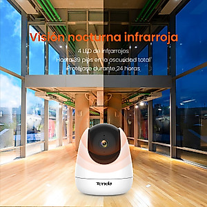 Tenda Gold Baby Monitor, 1080p HD Smart Home Pan/Tilt Camera with Night Vision, Motion Detection for Baby Monitor, Two-Way Audio, with Smartphone App, Designed for Moms and Babies (CP3)