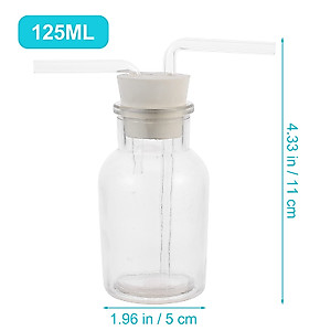 iplusmile 1pc Chemical Experiment Gas- washing Bottle Labs Glassware Gas Wash Bottles