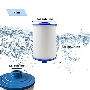 LeadCon 2 Pack PWW50 Filter Replacements for PWW50P3(1 1/2" SAE Coarse Thread), Compatible with Unicel 6CH-940, Filbur FC-0359, Waterway 817-0050 Front Access Skimmer Aber Hot Tubs Fliter