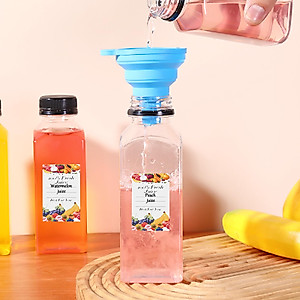 Janisfirst 48Pcs 12 oz Empty Plastic Juice Bottles with Caps,Reusable Clear Homemade Water Bottles Containers with Black Tamper Evident Caps for Juicing, Smoothie, Milk,Drinking and Other Beverages