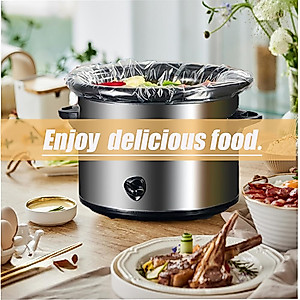 FASOZUKA Slow Cooker Liners 40×Cooking Bags Small Size Disposable Pot Liners, Fit 1QT to 3QT for Slow Cooker Cooking Trays Suitable for Oval & Round Pots 11"x 16", 40 Liners (40)