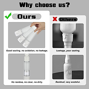 IFDGCTK 1OZ/30ML Clear Airless Pump Bottles, Lotion Dispenser Travel with Pump, Vacuum Plastic Travel Size Lotion Bottle for Foundation, Creams, Cosmetic(6 Pack)