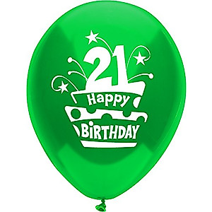 PartyMate Printed Latex Balloons, 8-Count, Colors may vary