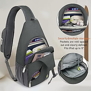 N NEVO RHINO Crossbody Sling Backpack Cross Body Bags for Women Small Sling Chest Bag Shoulder Backpack Travel Hiking Daypack