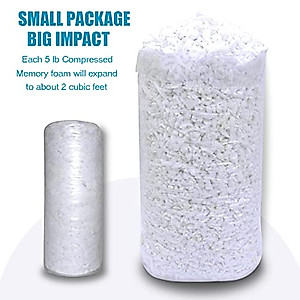 BOXIN Bean Bag Filler,10 LBS Shredded Memory Foam Filling for Bean Bag Refill Pillow Dog Bed Chairs Ottoman Couch Cushion Stuffed Animals Arts Crafts