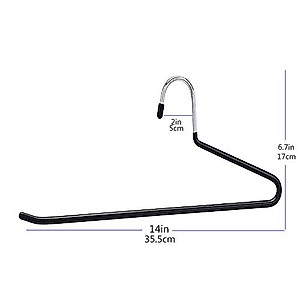 Slack/Trousers Pants Hangers - 10 Pack - Strong and Durable Anti-Rust Chrome Metal Hangers (White)