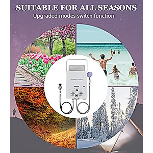 QXCSF 1.58GPM Outdoor Tankless Water Heater, 6L Portable Instant Propane Gas Water Heater for RV Camping, 3.5PSI Water Pressure To Ignite, All Season Usable, Safety Protection