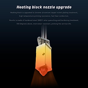 High Temperature Upgraded Lad Hotend with Plated Copper Heater Block Titanium Heatbreak, Extra Hardened Steel Nozzle Compatible with BB X1 Carbon X1-C P1P 3D Printer (Hotend Set Kit A)