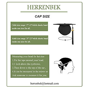 Herrenbek Matte Adult Graduation Cap with 2024 2025 Tassel Unisex Adjustable Graduation Cap Orange