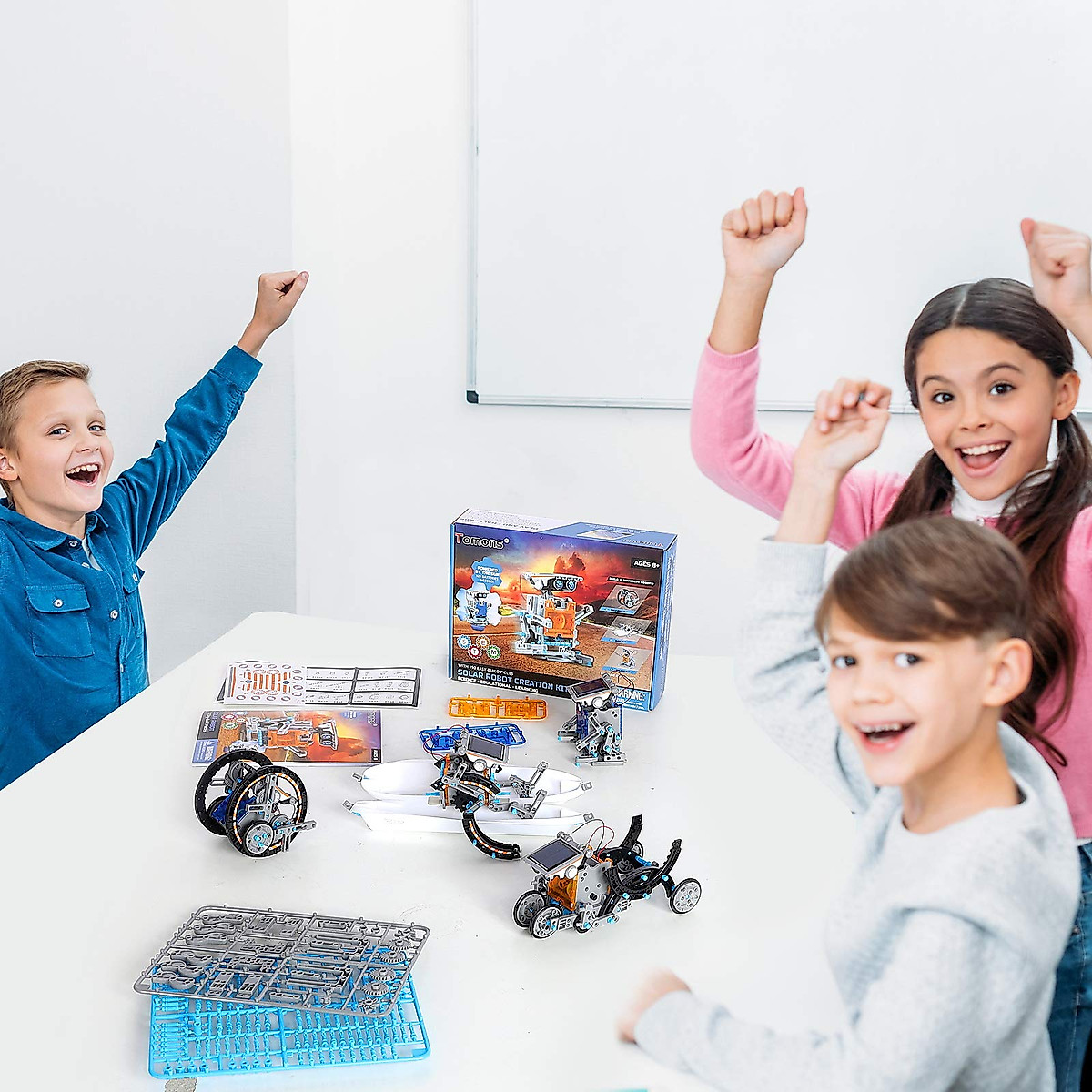 Tomons STEM Projects | 12-in-1 Solar Robot Toys, Education Science Experiment Kits for Kids Ages 8-12, 190 Pieces Building Set for Boys Girls