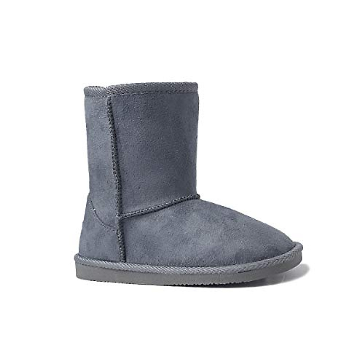 REDVOLUTION New Kids Classic Snow Boots Faux Fur Midcalf Outdoor Boots (Big Kid) (430 Grey, numeric_4)