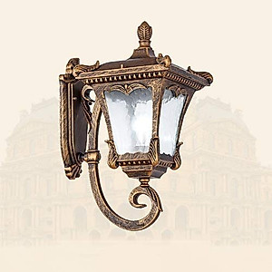 Industrial Style Wall Light Simple European American Country Outdoor Aluminum Waterproof Balcony Garden Doorway Corridor Lamp Wall Wall Light Home Garden Wall Hanging Lamp Retro Villa Gate Wall Lanter