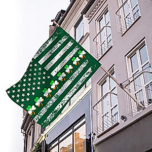Gormcore Happy St. Patrick's Day Flag American Flag Lucky Banner Flag with Brass Grommets,Outdoor Sign House Banner Polyester Yard Lawn Outdoor Decor 3x5 Ft