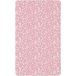 Rose Themed Fitted Crib Sheet,Standard Crib Mattress Fitted Sheet Soft Toddler Mattress Sheet Fitted-Baby Sheet for Boys Girls,28“ x52“,Pale Pink and White