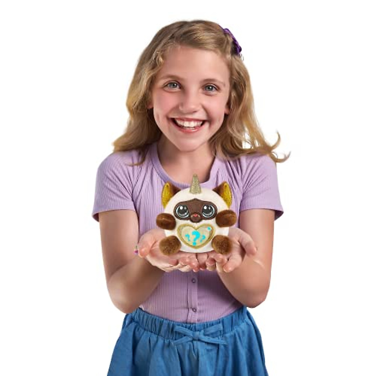 Rainbocorns Kittycorn Surprise Series 1 (Siamese Cat) by ZURU, Collectible Plush Stuffed Animal, Surprise Egg, Sticker Pack, Jelly Slime Poop, Ages 3+ for Girls, Children