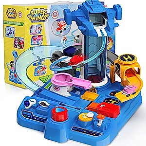 Super Wings Slot Car Race Track Sets Toys Playset 16"x15"x15" - Car Toys for 3 4 5 6 7 8 Year Old Boys - Toddler Toys for Boys Girls Gifts - Kids Race Track Toys for Boy Car Adventure